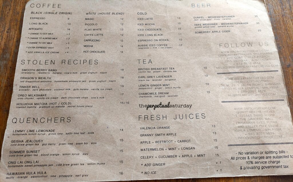 All of the Restaurants at APW Bangsar - The Perpetual Saturday