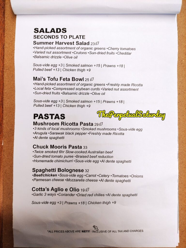 Cotta, Mont Kiara ~ Menu, Prices & Review