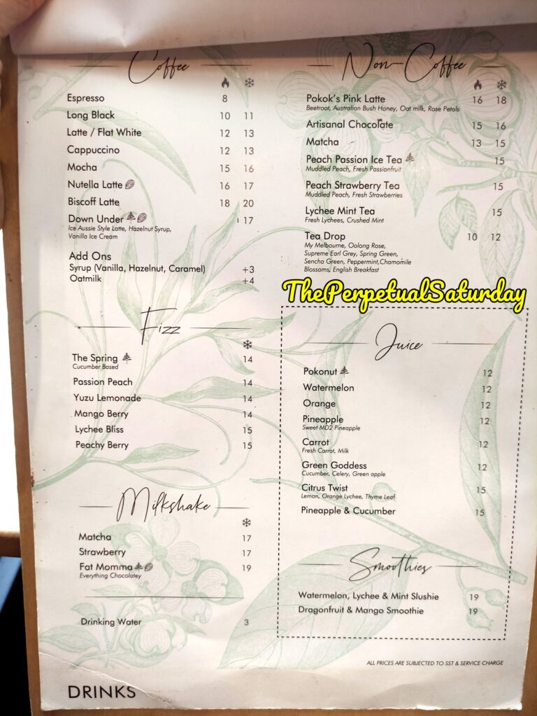 Pokok KL Cafe @ Mahsa Avenue - Menu, Prices & Review
